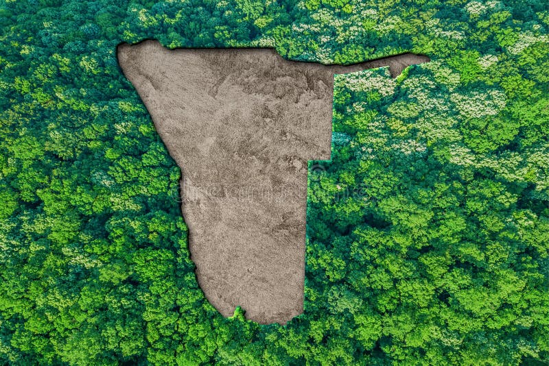 Sustainable Habitat Map of Namibia Stock Image - Image of nation ...