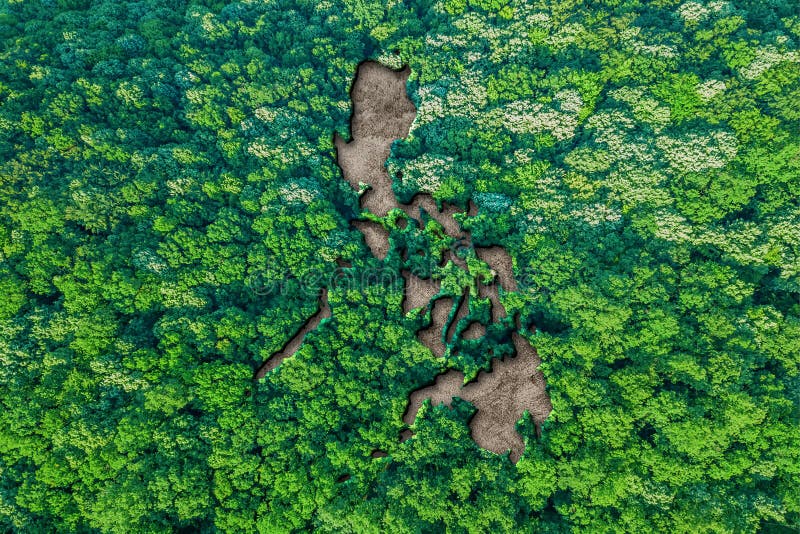 Sustainable Habitat Map of Philippines Stock Image - Image of ...