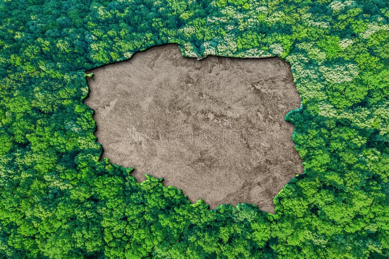 Sustainable Habitat Map of Poland Stock Image - Image of clean ...