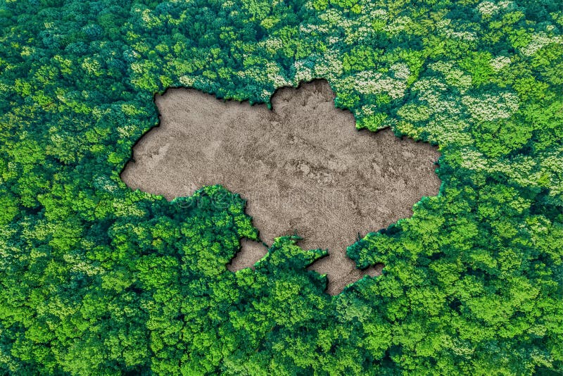 Sustainable Habitat Map of Ukraine Stock Photo - Image of control ...