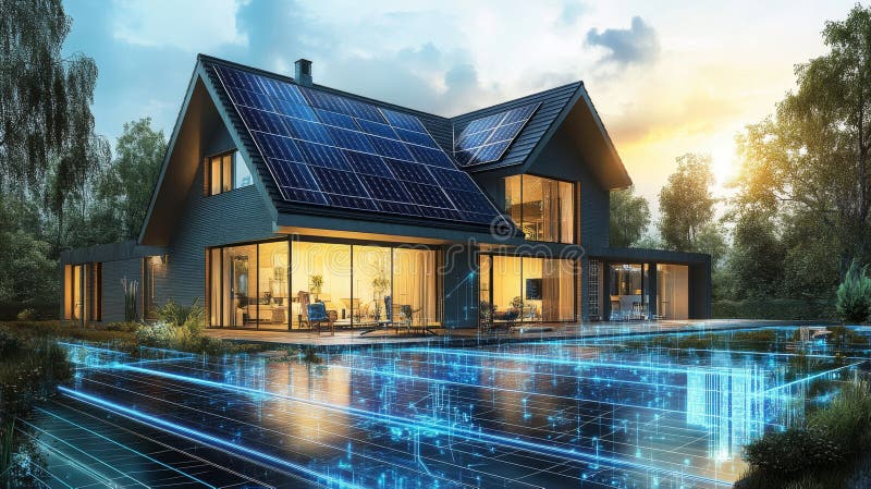 A Sustainable Home Energy Solution with Solar Panels and Battery ...