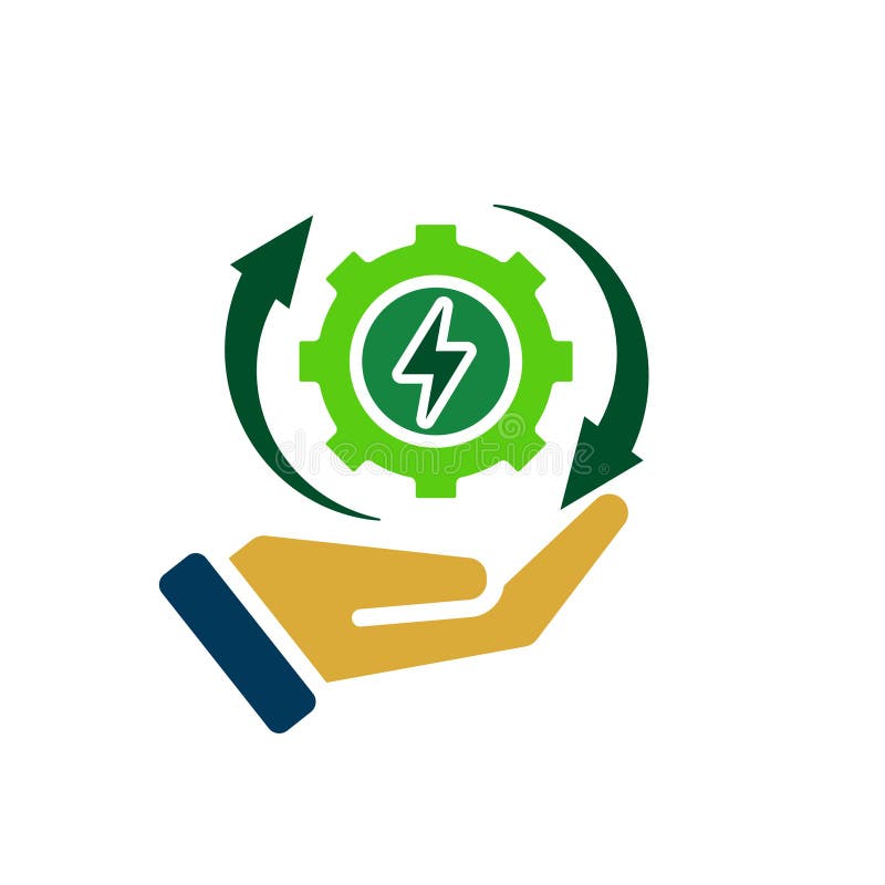 Sustainable Icon. Green Energy Vector in Hand Stock Vector ...