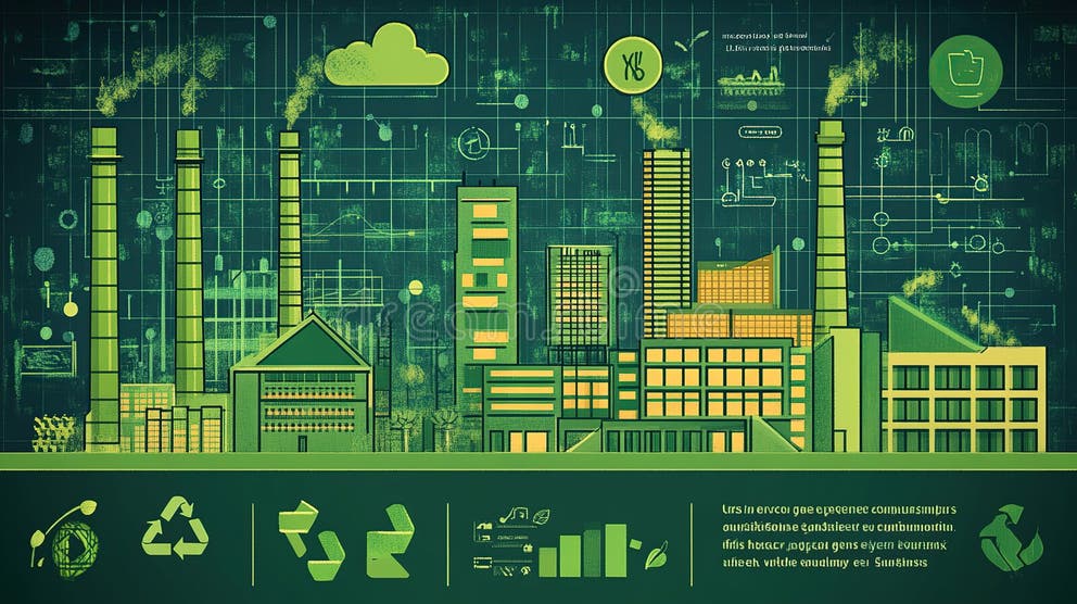 Sustainable Industrial Complex with Eco-friendly Processes Stock ...
