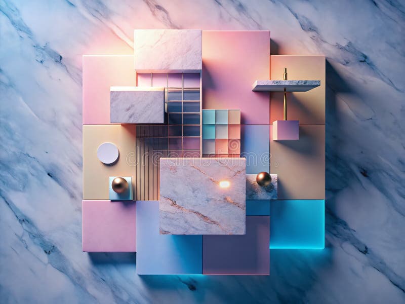 Sustainable Living Display an EcoFriendly Partition on a Marble ...