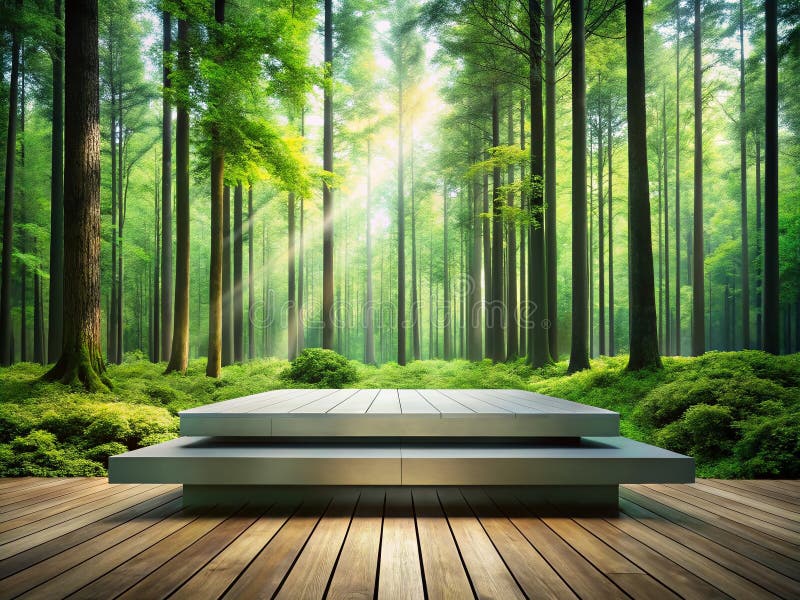 Sustainable Living Showcase: Modern Forest Product Display in ...