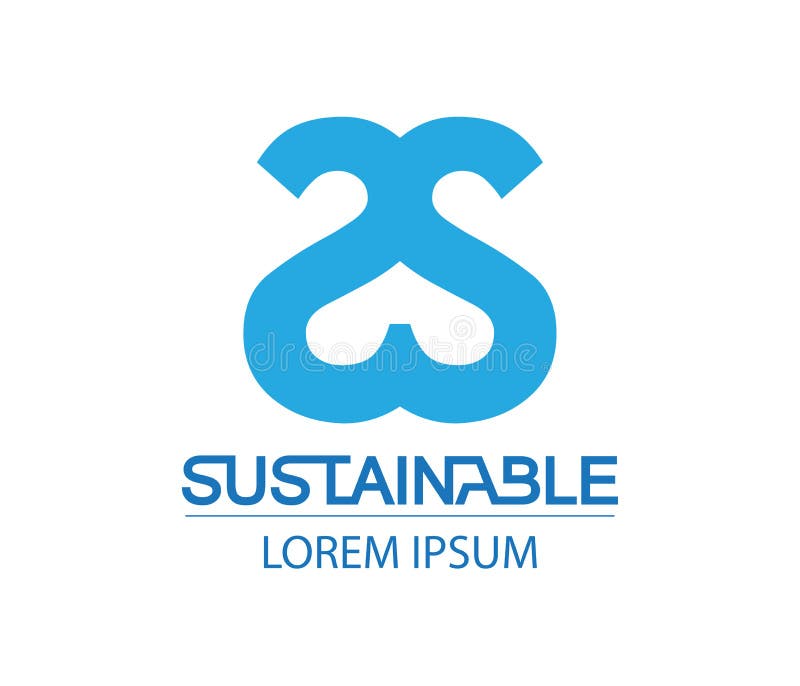Sustainable Logo Design stock illustration. Illustration of font - 84508827