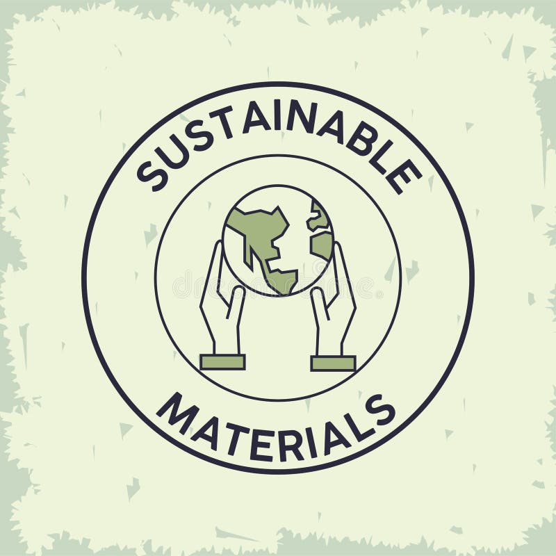 Sustainable material seal stock vector. Illustration of circular ...