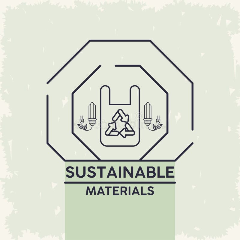 Sustainable material stamp stock vector. Illustration of alternative ...