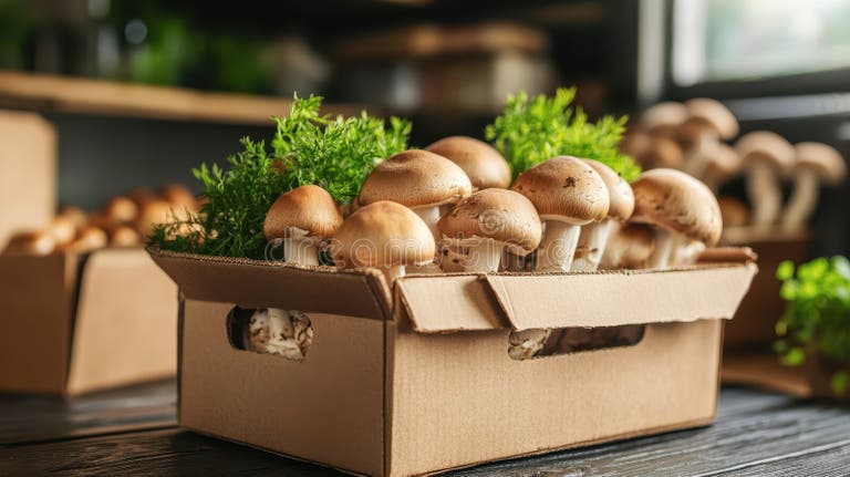 Sustainable Mushroom-Based Biodegradable Packaging Solution Stock ...