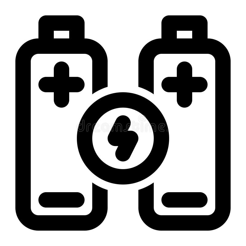 Battery, Dry Cell Outline Icon Stock Vector - Illustration of printing ...