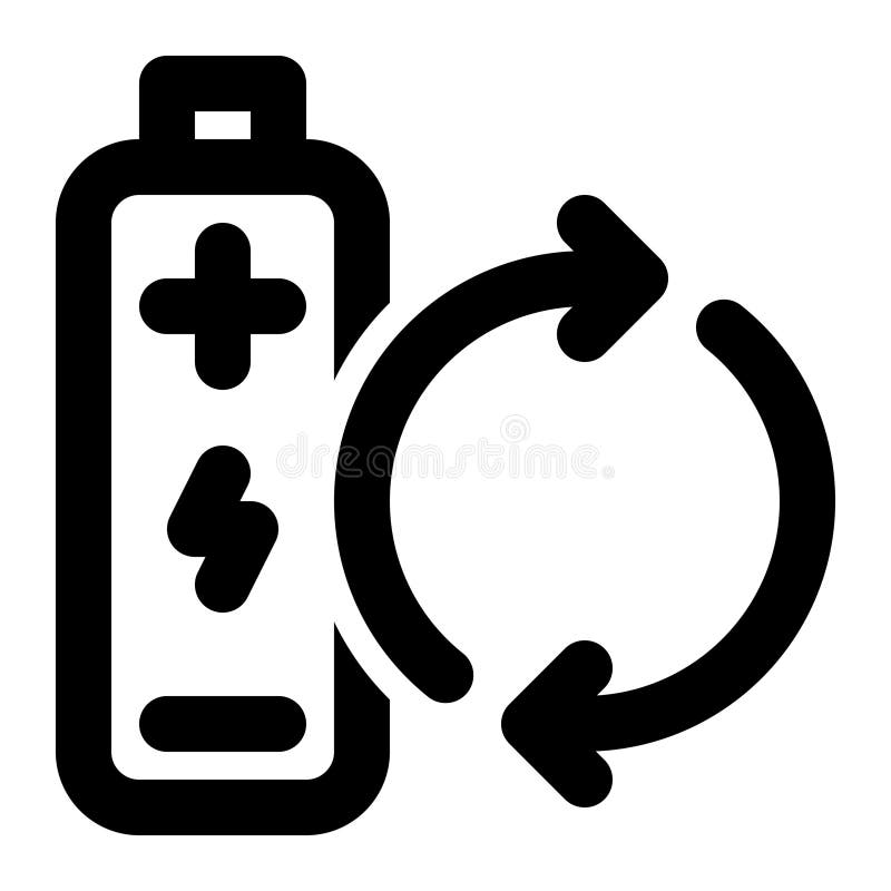 Rechargeable Battery, Battery Charge Outline Icon Stock Vector ...