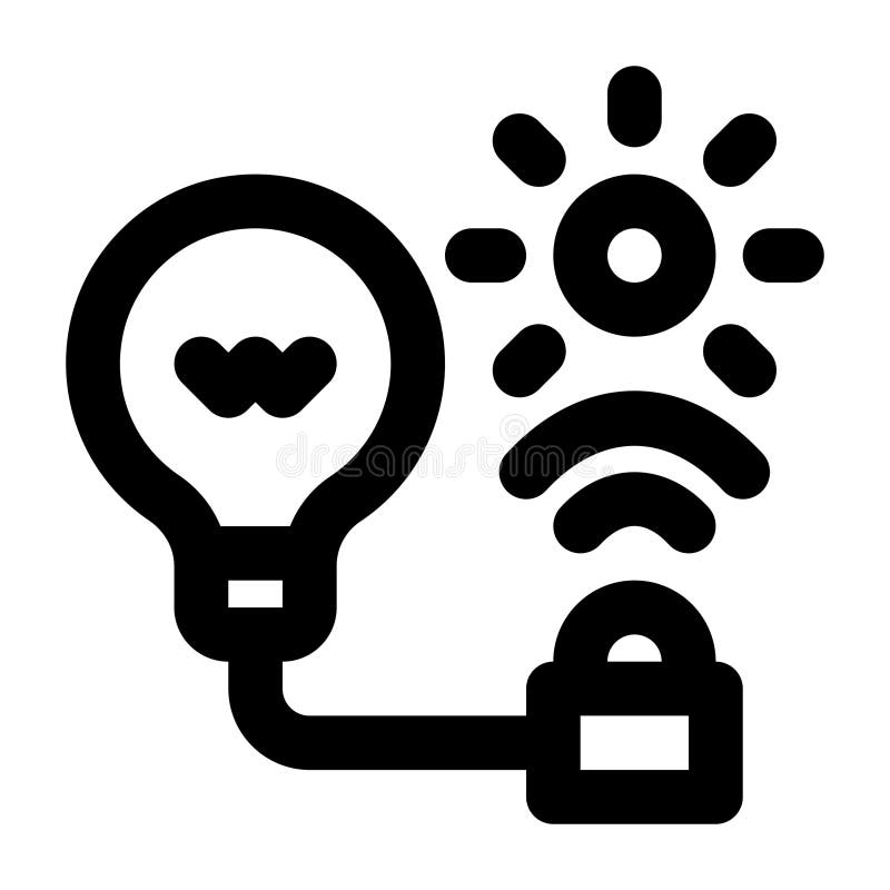 Light Sensor, Light Detection Outline Icon Stock Vector - Illustration ...