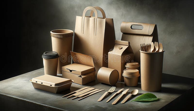 Sustainable Packaging Concept with an Assortment of Eco-friendly ...