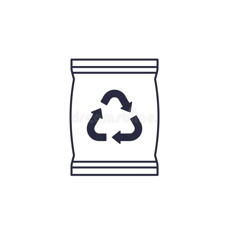 Sustainable Packaging Icon on White Stock Vector - Illustration of ...