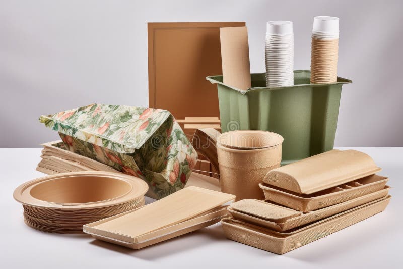 Sustainable Packaging Made of Recycled or Recyclable Materials Stock ...