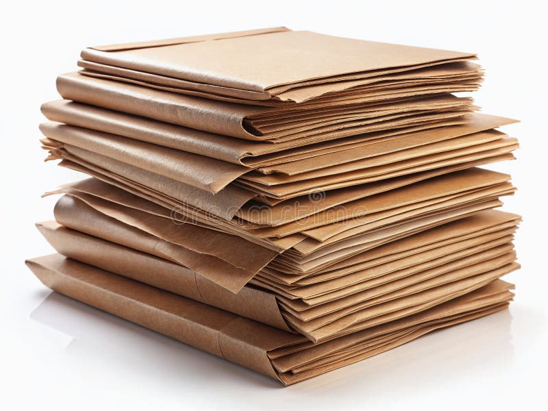 Sustainable Packaging Solution a Stack of Recycled Paper Protects ...