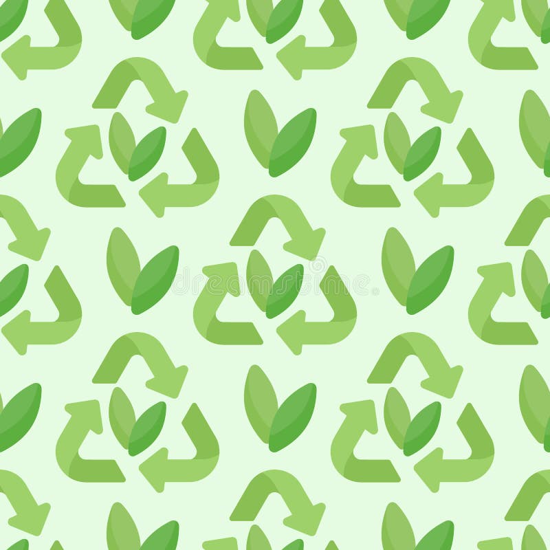Sustainable Packaging Vector Seamless Pattern Stock Illustration ...