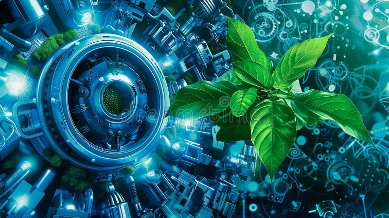 Sustainable Plants Thrive Amidst Digital Infrastructure in a Harmonious ...