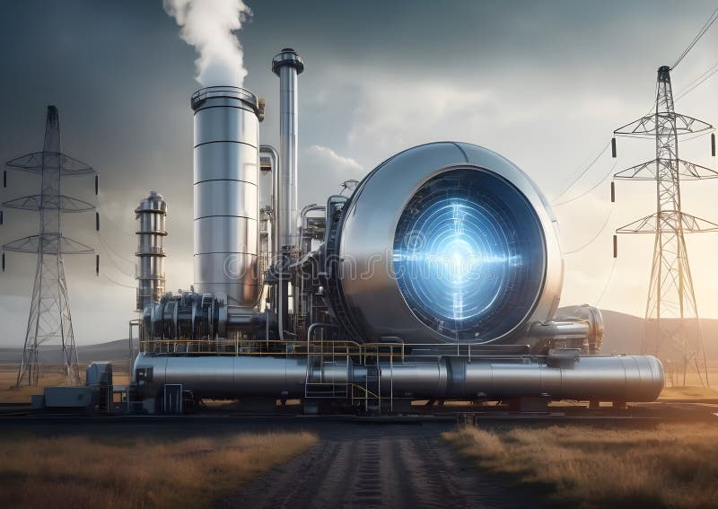 Sustainable Power Station. Clean Energy Generator. Electrical ...