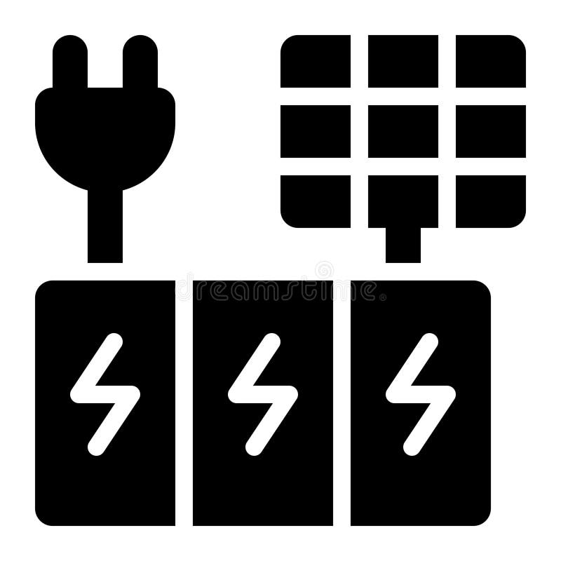 Energy Storage, Power Storage Glyph Solid Icon Stock Vector ...