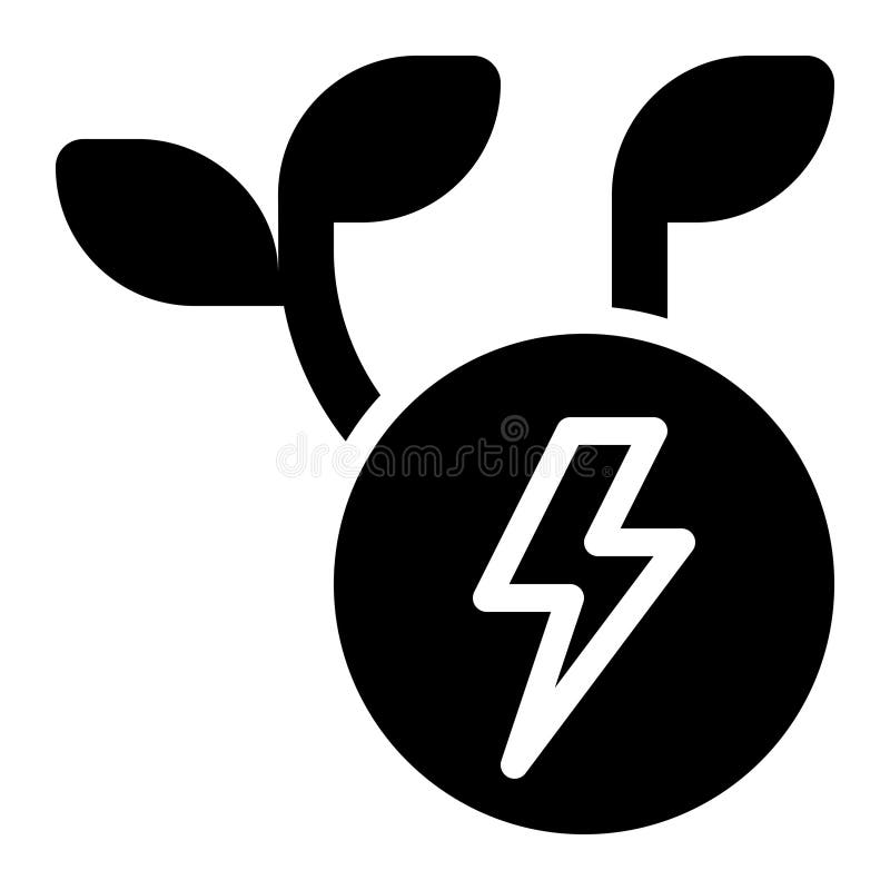 Green Energy, Eco Energy Glyph Solid Icon Stock Vector - Illustration ...
