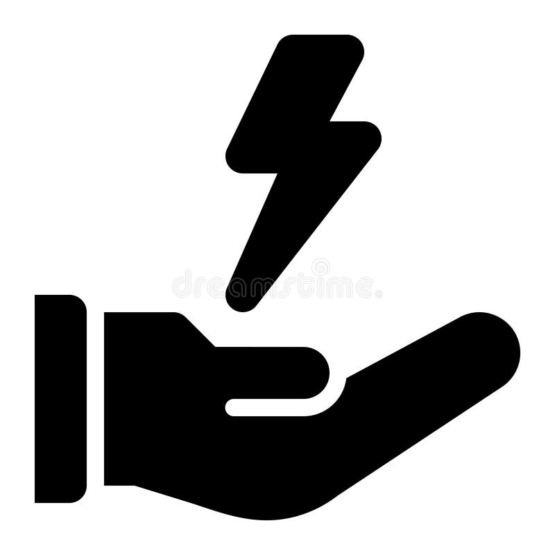 Energy Conservation, Save Energy Glyph Solid Icon Stock Vector ...