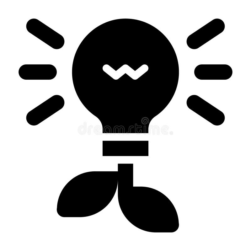 Green Energy, Bio Energy Glyph Solid Icon Stock Vector - Illustration ...