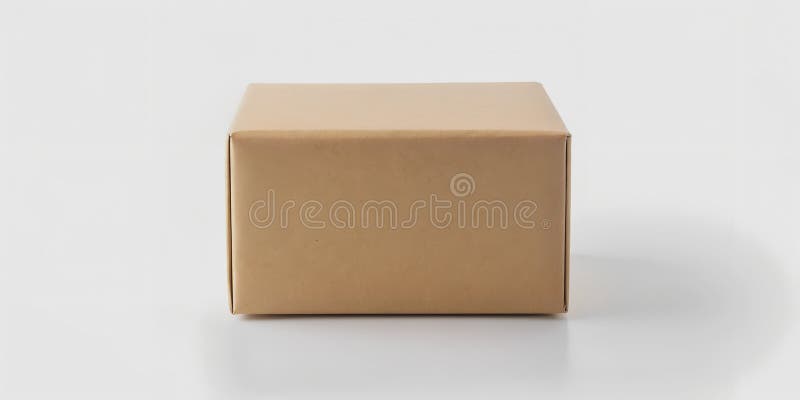 Sustainable Square Kraft Box Packaging Mockup on White Background AI ...