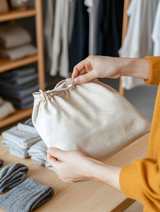 Sustainable Storage of Second-hand Fabrics Stock Image - Image of ...