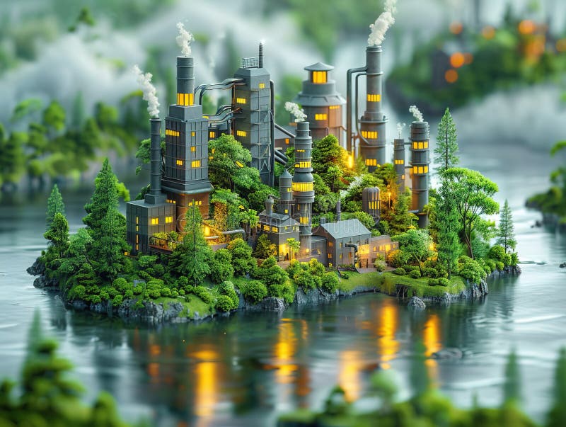 Sustainable Tech Conception. Modern City and Environmental Technology ...