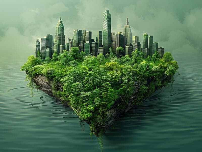 Sustainable Tech Conception. Modern City and Environmental Technology ...