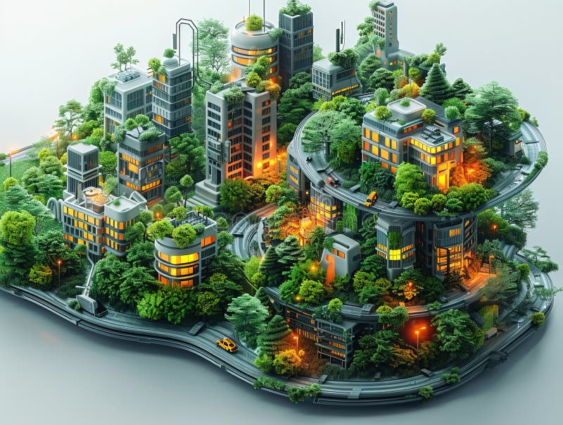 Sustainable Tech Conception. Modern City and Environmental Technology ...