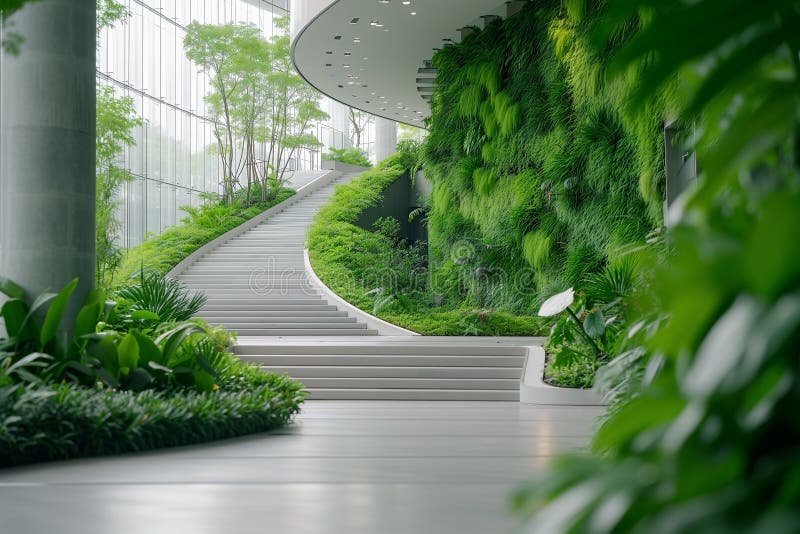 Sustainable Technology Concept, Futuristic Design with Eco-friendly ...