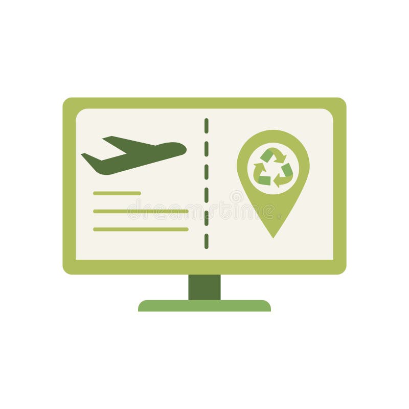 Sustainable Tourism Online Icon Stock Illustration - Illustration of ...