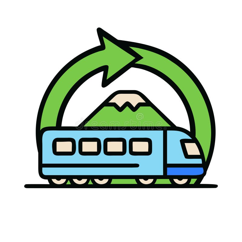 Sustainable Tourism Train Icon Stock Vector - Illustration of ...
