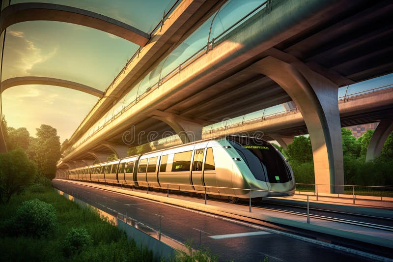 Sustainable Transportation stock illustration. Illustration of ...