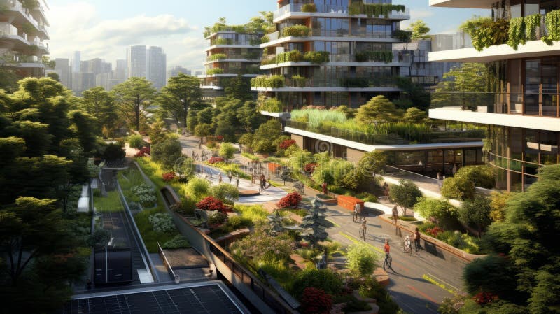 Sustainable Urban Design Featuring Eco-friendly Elements - Generative ...