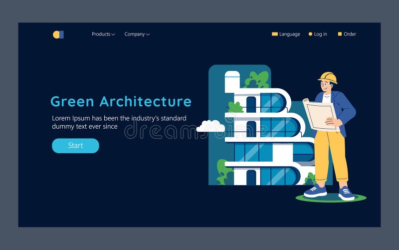 Sustainable Urban Development. Flat Vector Stock Vector - Illustration ...