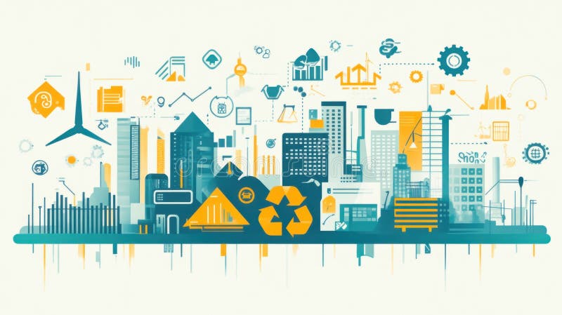 Sustainable Urban Development Infographic Stock Image - Image of ...