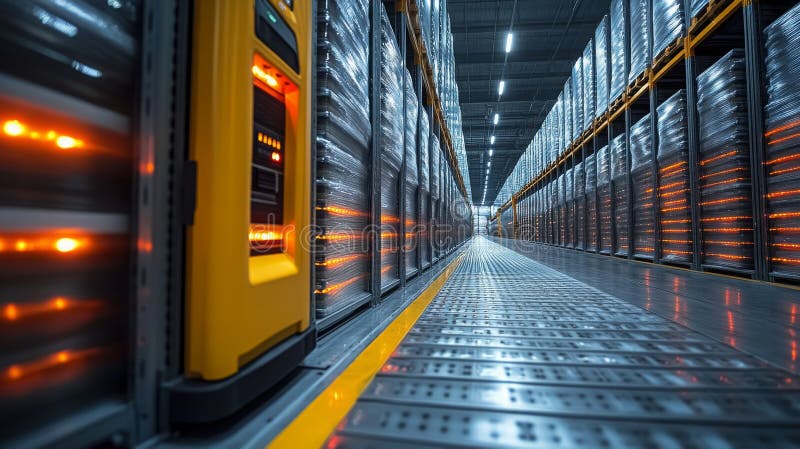 Sustainable Warehouse Featuring Advanced Storage Technologies in an Eco ...