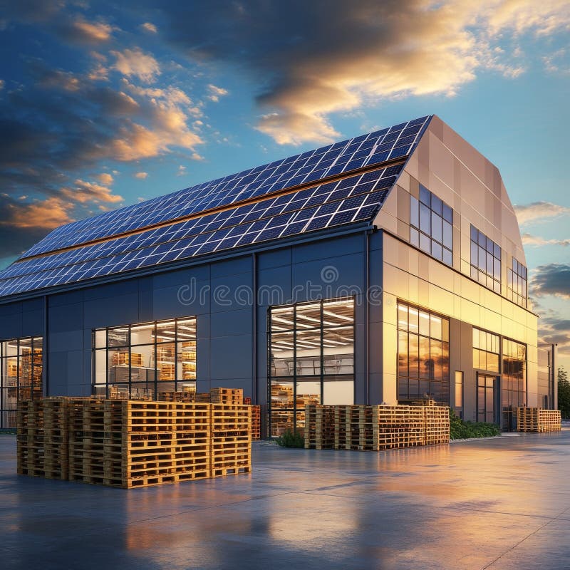 Sustainable Warehouse for Logistics with Solar Panels and Energy ...