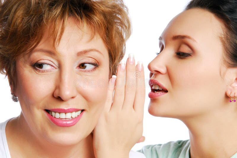 Susurrando Algo Interesante Imagen de archivo - Imagen de grupo ...