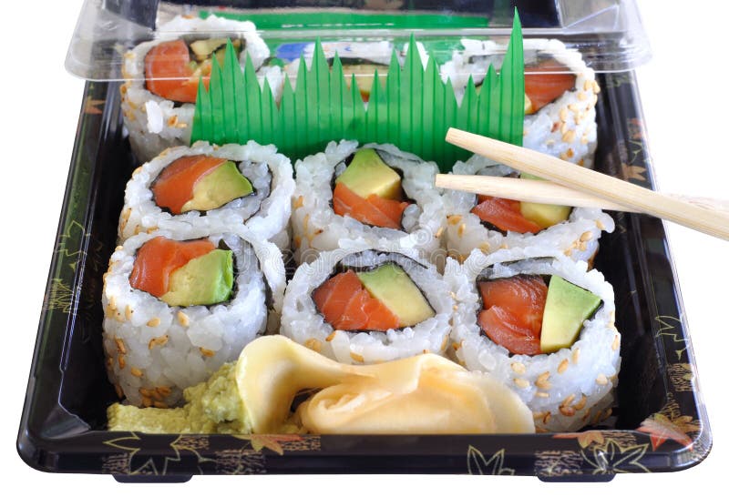 Suszi, Sashimi, Rolki Na Tacach I Zimno Przekąski, Zdjęcie Stock ...