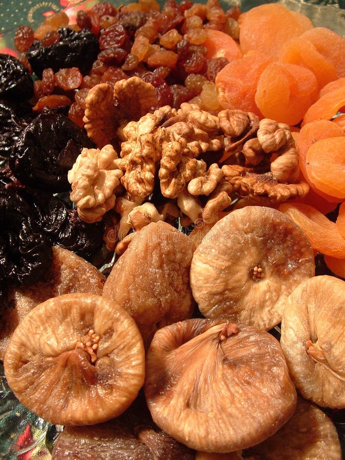 Suszone Owoce I Drewniane Pudełko Z Pustymi Drewnianymi Pudełkami Z ...