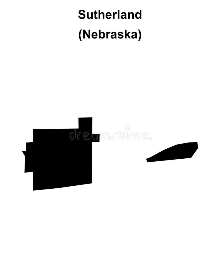 Sutherland outline map stock vector. Illustration of isolated - 387553970