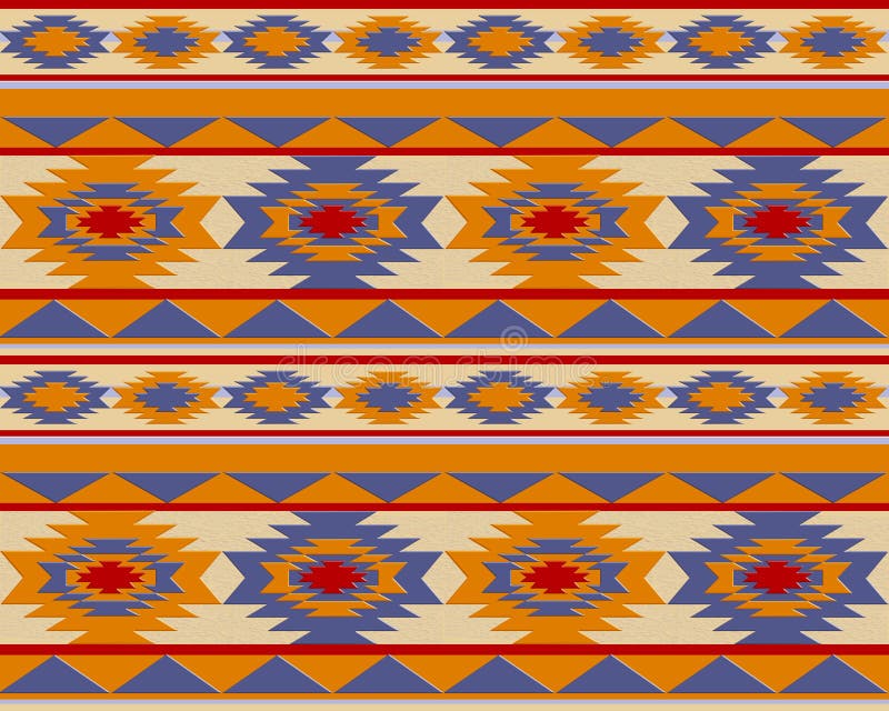 Southwestern Navajo Seamless Pattern Stock Illustration - Illustration ...
