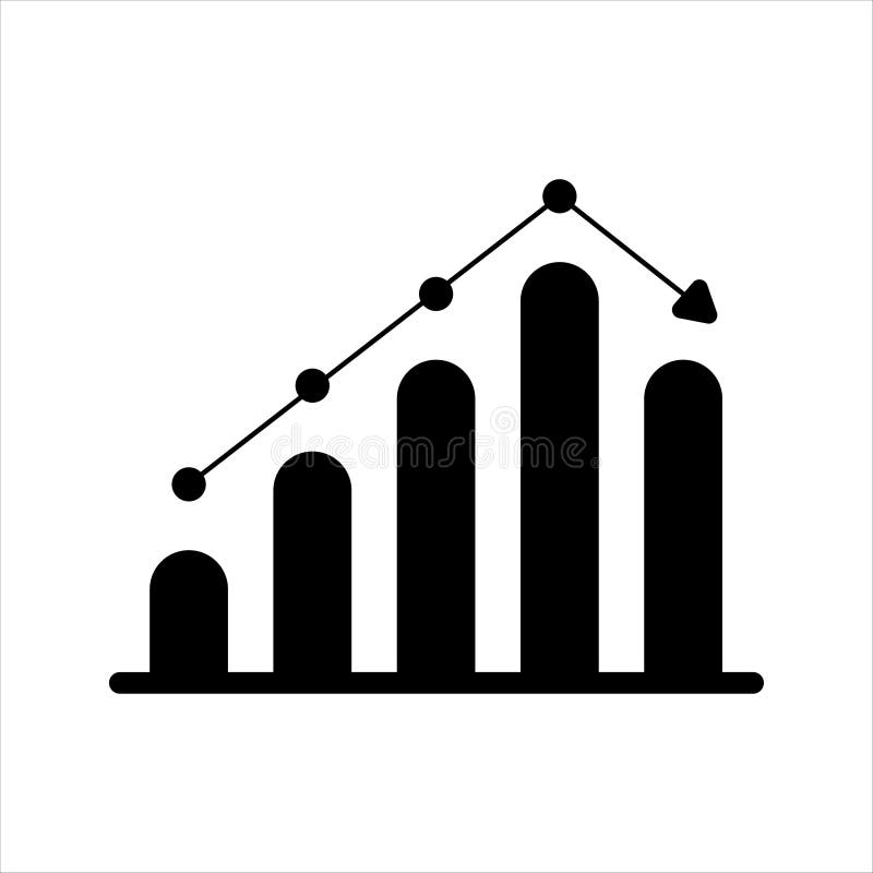 Black Flat Statistic stock vector. Illustration of flat - 268308741