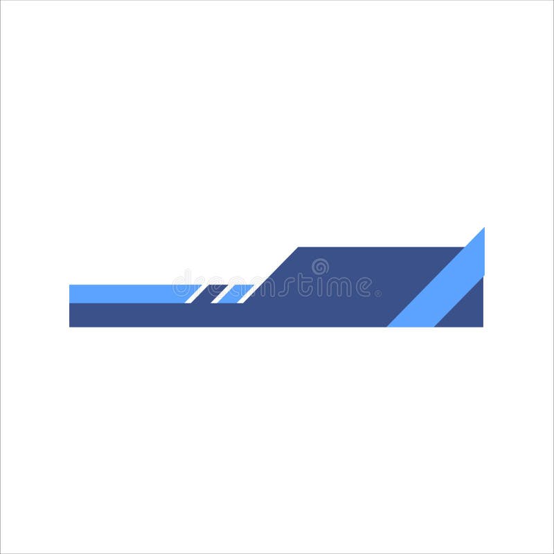 Blue Flat Footer stock vector. Illustration of design - 269169195