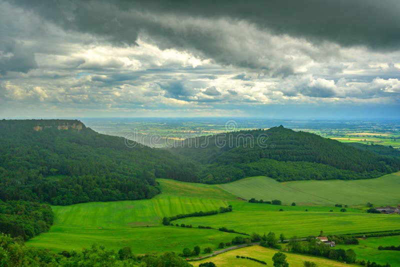 Sutton Bank View stock image. Image of dusk, land, beautiful - 188598209