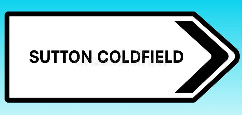 Sutton Coldfield Road Sign stock illustration. Illustration of road ...